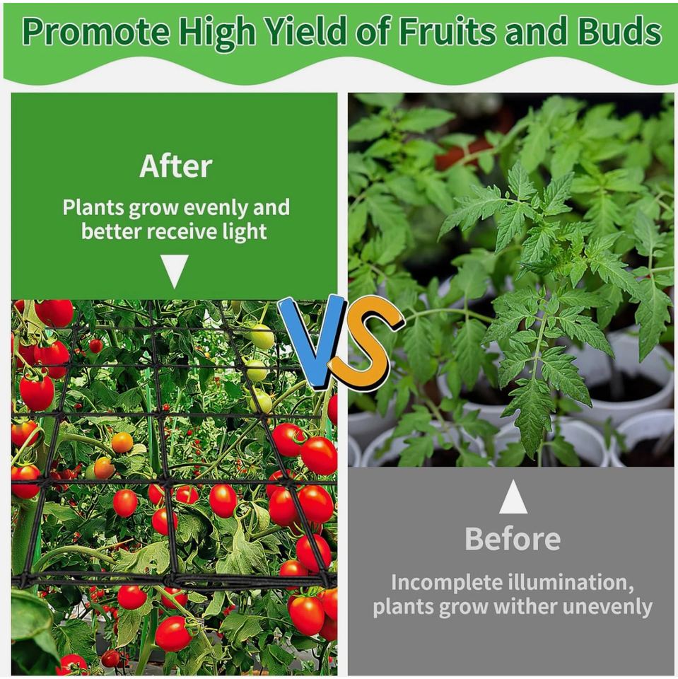 Trellis Netting, Scrog Net with 4 Hooks, 4X4 Trellis Net for Grow Tent ...