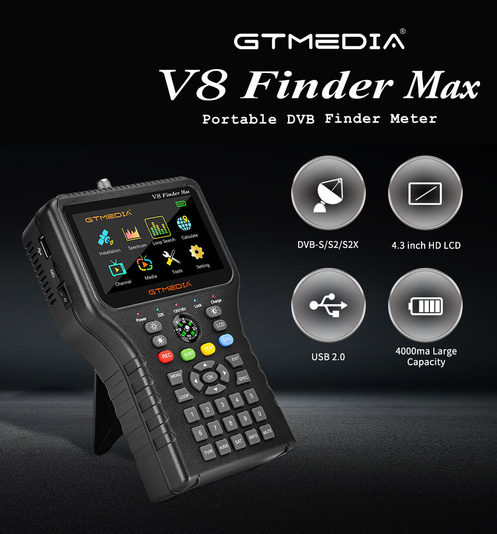 GTMEDIA V8 Finder Max Satellite Finder Satellite Signal Finder DVB-S2X ...