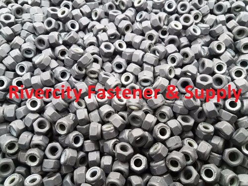 (100) 5/16-18 Coarse Thread Grade 8 Nylon Insert Hex Lock Stop Nut ...