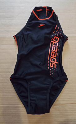 Speedo High Neck Zip Back Hydrasuit Swimsuit Size GB28" D32 - Shiny ...