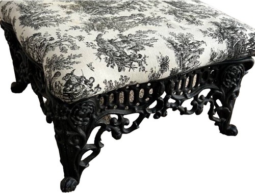 Antique Victorian Cast Iron Foot Stool 758647942596 | eBay