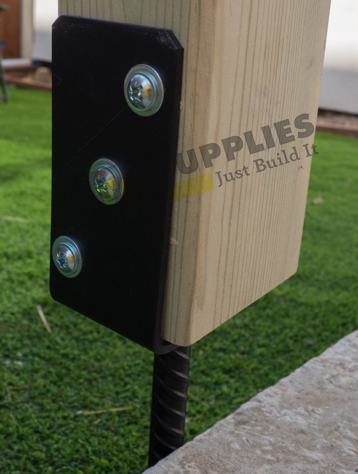 Heavy Duty Galvanised U Shape Pergola Gazebo Post Support Foot Base ...