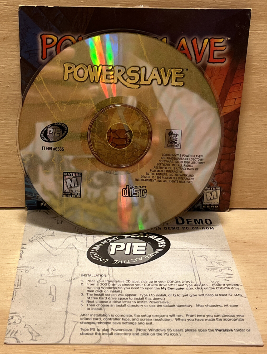 Powerslave-PC CD ROM-Fully Interactive 4 Level DEMO-Egypt Tombs ...