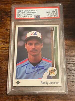 RANDY JOHNSON signed auto autographed 1989 Upper Deck PSA 8 Auto 10 | eBay