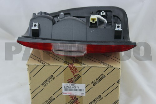 8156160671 Genuine Toyota LENS & BODY, REAR COMBINATION LAMP, LH | eBay ...