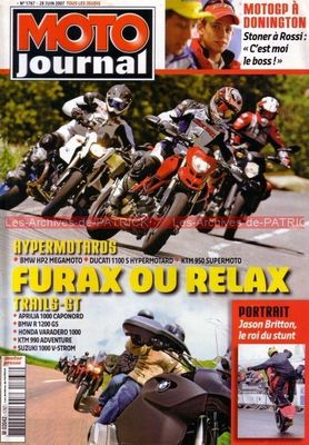 MOTO JOURNAL 1767 HONDA 1000 Varadero BMW HP2 R1200 GS DUCATI 1100 S ...