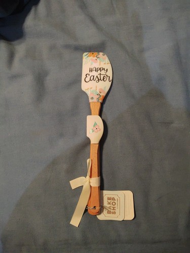 The Bake Shop Happy Easter Spatulas Set 2 Wooden Handles NEW | eBay