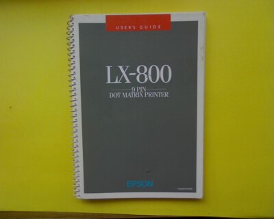 Vintage EPSON LX-800 Dot Matrix Printer, Computer Book Apple II - 9 PIN ...