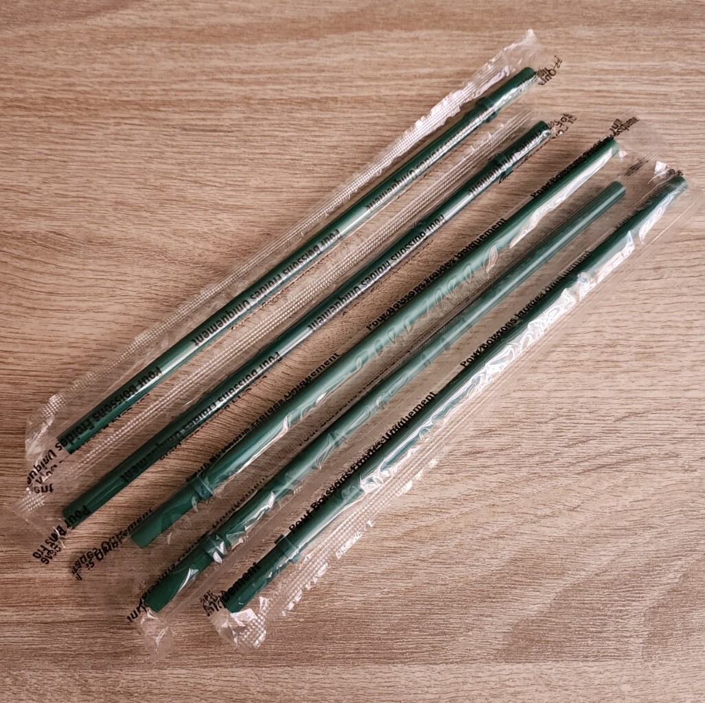 5 New Original Starbucks Reusable Venti Straws Dark Green Individual ...