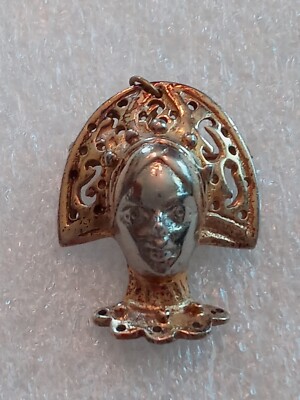 Vintage Sterling Silver Gold Vermeil Natacha Brooks Persian Queen Head ...
