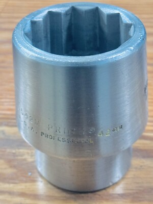 PROTO PROFESSIONAL 42mm 3/4" DRIVE 12 POINT METRIC SOCKET 5542-M USA ...