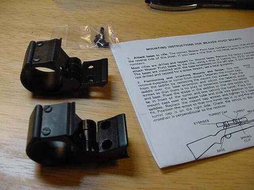 Savage 99 Vintage WR Weaver Matte Pivot Swing Away Mount Bases & 1 ...