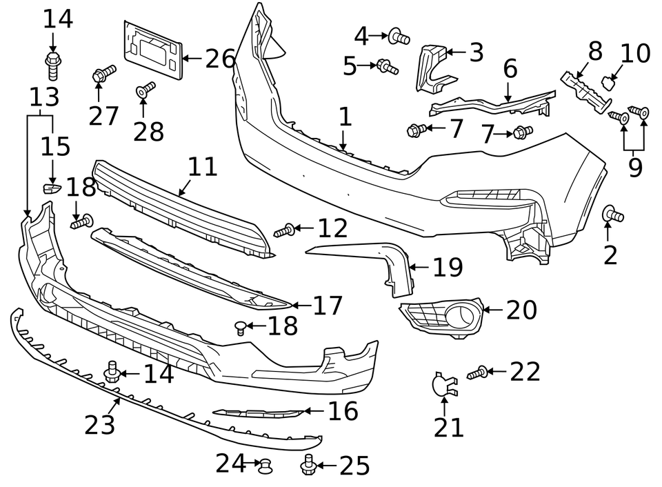 Genuine Honda Garnish B R Front Bumper 71103-TG7-A50 | eBay