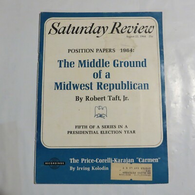 Saturday Review August 22 1964 ROBERT TAFT BENJAMIN BRITTEN ELMO ROPER ...