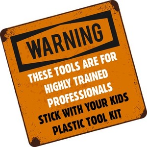 Funny THESE TOOLS ARE FOR PROFESSIONALS Tool Box Chest vinyl car ...