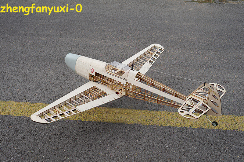RC Model Plane BF109 Fighter Fixed Wing Balsa Wood Kit Skin Hardware ...