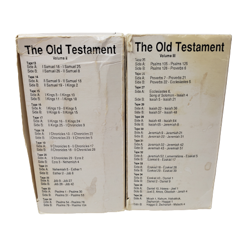 VTG The Holy Bible KJV Cassette Tape Old Testament 24 Tapes Scourby Vol ...