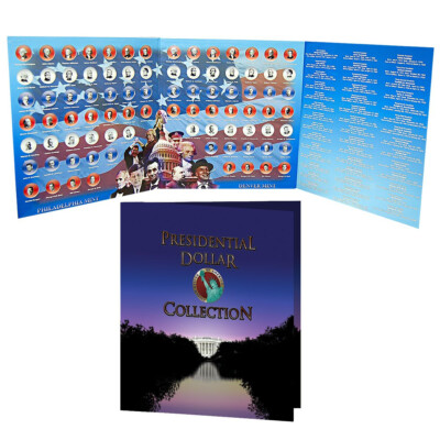 Presidential Dollar Coin Folder Album (P&D Mint) Box of 40 Coin folders ...