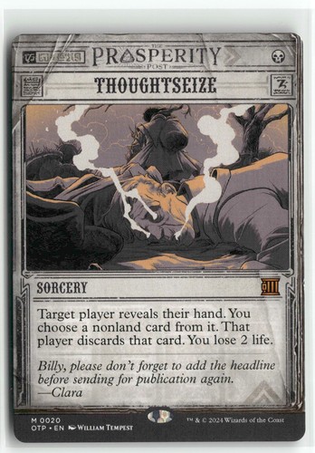 Thoughtseize (Showcase) 0020 NM MTG OTJ Breaking News Magic | eBay
