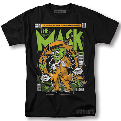 The Mask Shirt Funko Jim Carey Movie Classic Vintage Graphic Design T ...
