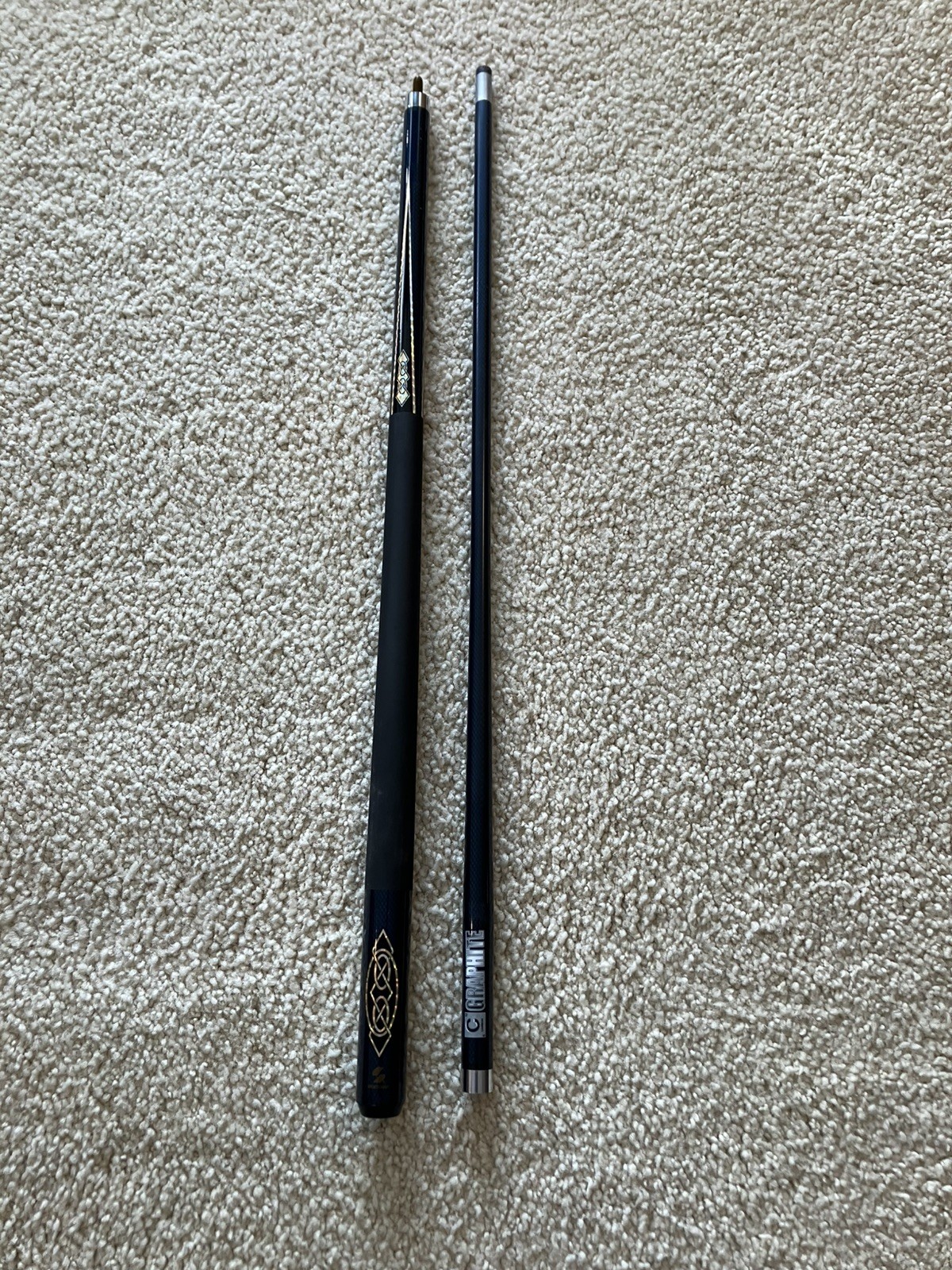 Sportcraft 2 Piece Carbon Graphite Ornate Blue/Black 58 Inch 19 Ounce ...