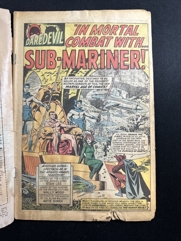 Daredevil #7 1965 Marvel Comics Vintage Silver Age 1st Print Complete ...