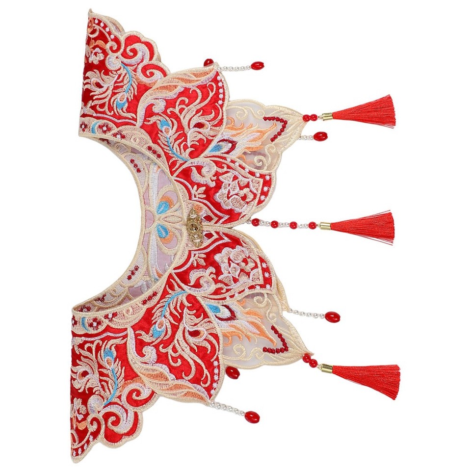 Graduation Gown Accessories Hanfu Cape with Tassels Flowers Shoulder ...