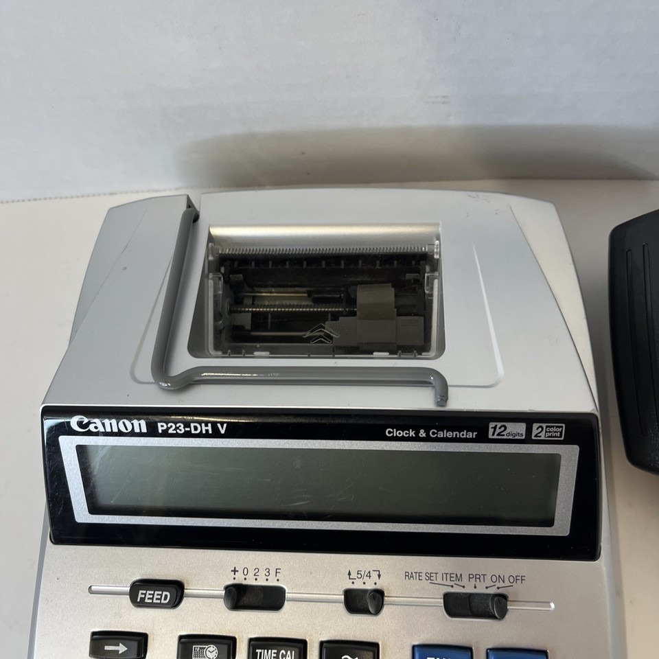 Canon P23-DH V 12 Digit Printing Calculator Adding Machine w/ Power ...