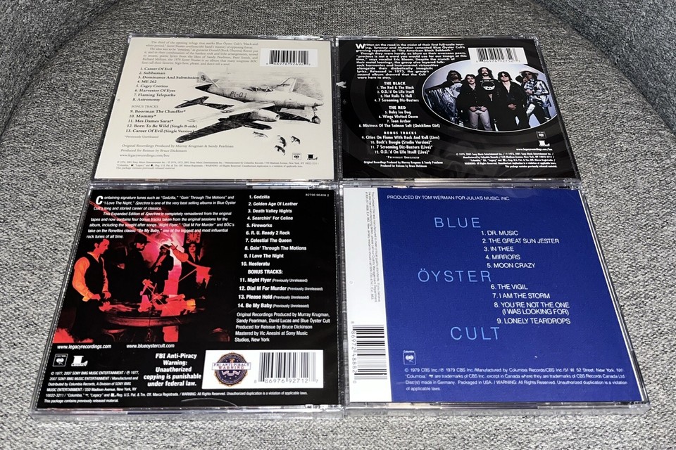 Blue Oyster Cult 4 CD Lot Secret Treaties, Tyranny And MVtation ...