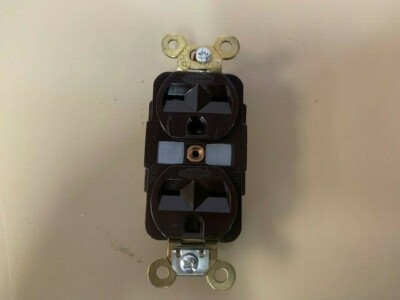Hubbell HBL5662 Duplex Receptacle, Brown, 15A 250V, Brand New | eBay