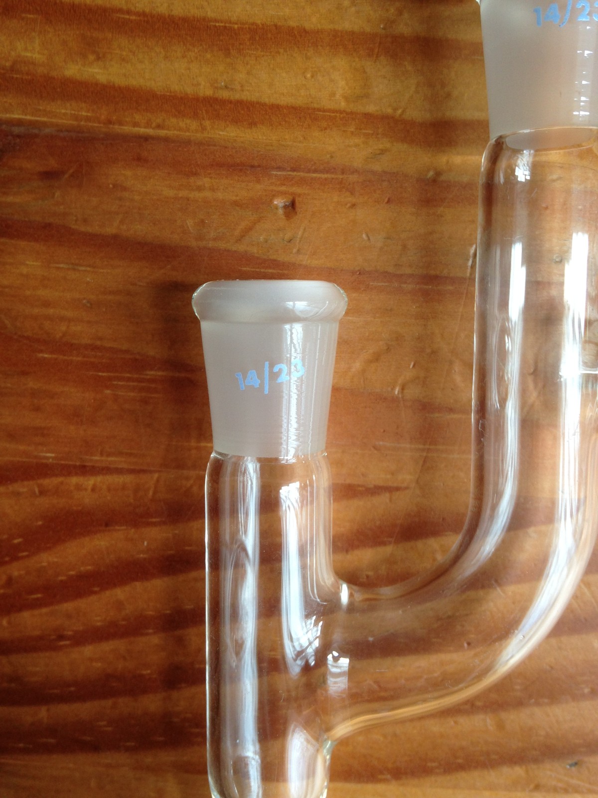 2 X Claisen still head Quickfit lab glass, all 14/23 joints | eBay UK