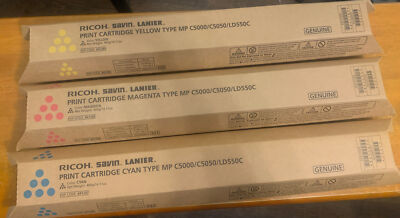 Ricoh Print Cartridge Type Mp C5000/C5050/LD550C Yellow Cyan Magenta | eBay