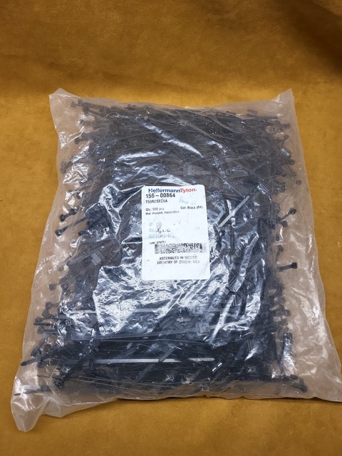 Bag of 500 HellermannTyton 156-00864 Black Outside Serrated Cable Tie 8in for sale online | eBay