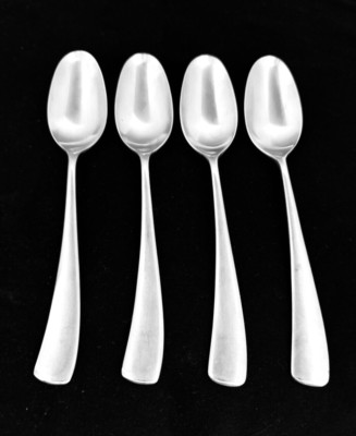 STUDIO WILLIAM Stainless LARCH SATIN Set Of 4 SOUP SPOONS 8 3/8 ...