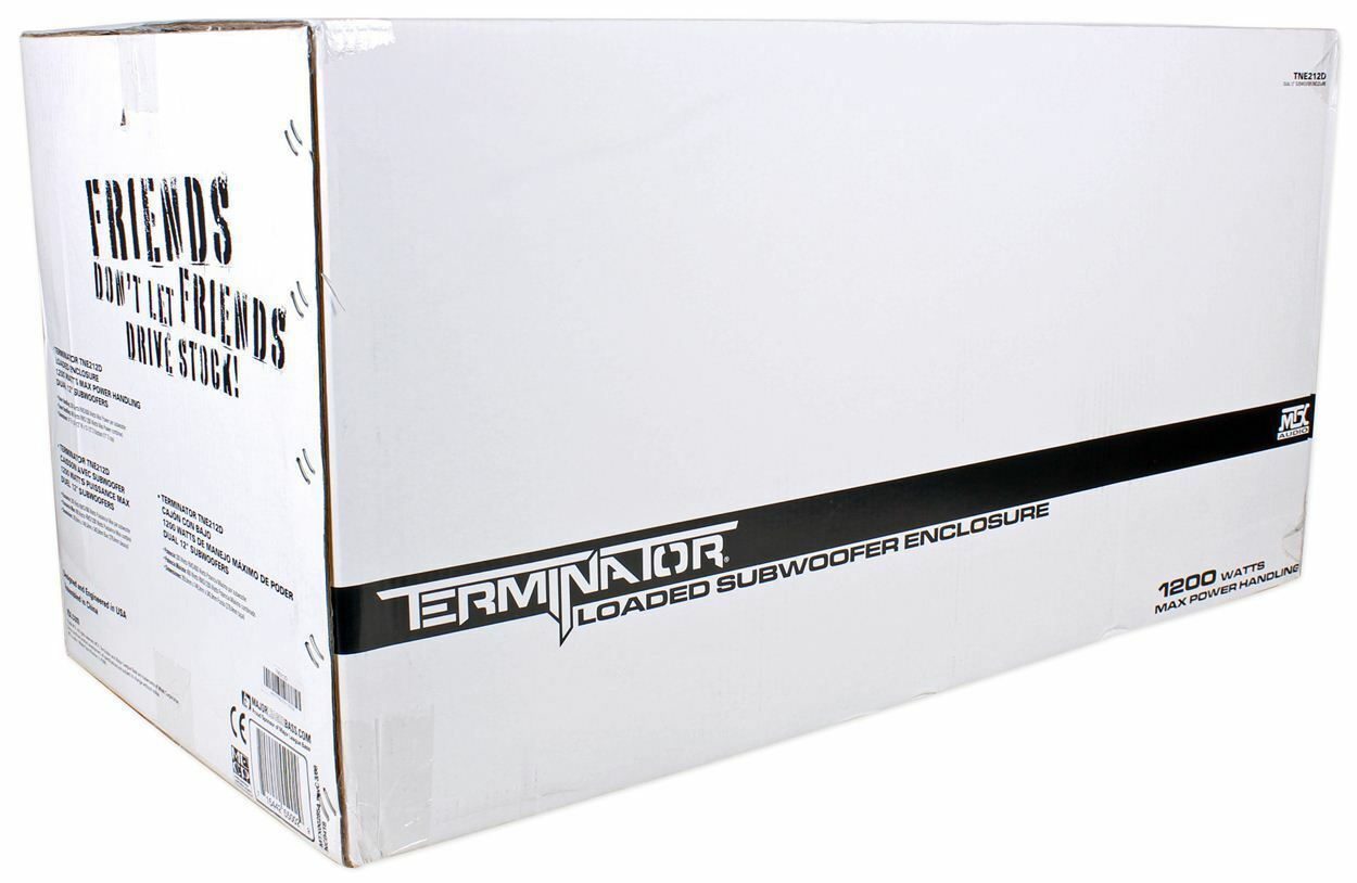 MTX Terminator TNE212D 1200 Watt 2 Ohm Dual 12” Subwoofers/Subs ...