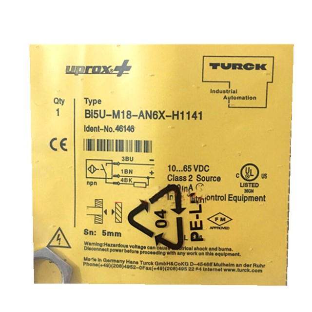 Turck UPROX Bi5u-m18-an6x-h1141 Inductive Proximity Sensor 24vdc NPN ...
