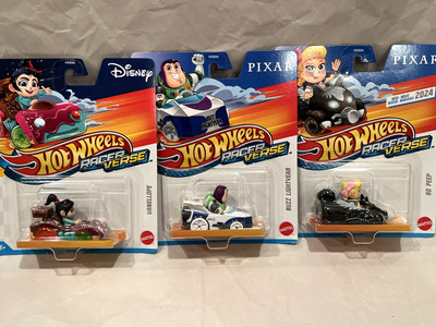 Hot Wheels Racer Verse DISNEY- ELSA,STITCH, MOANA BUZZ LIGHT YEAR, Bo ...