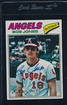 1977 Topps #16 Bob Jones Angels Signed Auto *47762 | eBay
