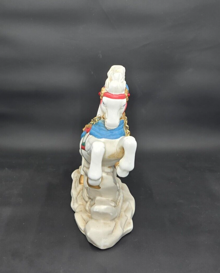 Vintage Michael Golden Supex Ceramic Carousel Horse With Angel Cherub ...