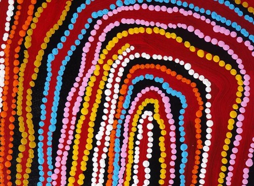 Huge 190cm by 90cm Original Dot Painting On Canvas, Aboriginal Style | eBay