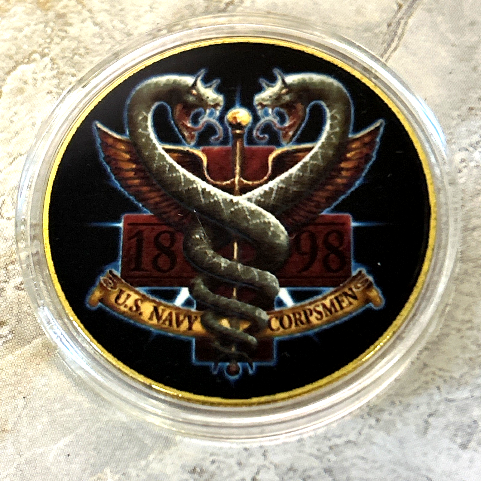 US Navy Corpsman Double Snakes 1898 Challenge Coin | eBay
