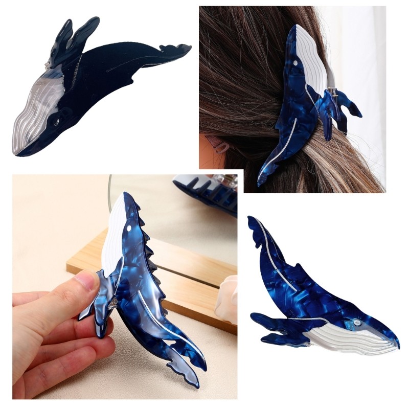 Stylish Whale Hair Clip Whale Hair Clamp Elegant Hair Accessory Whale ...