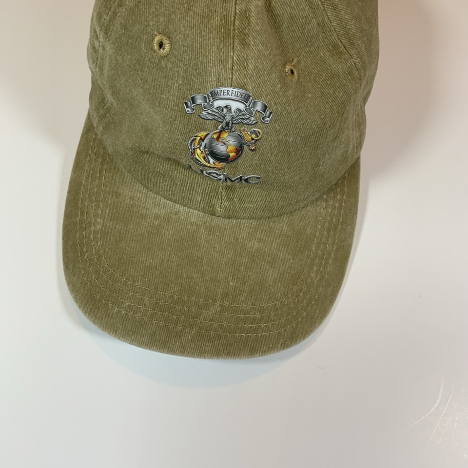 USMC Marine Corps Strapback USMC Brown Hat Cap | eBay