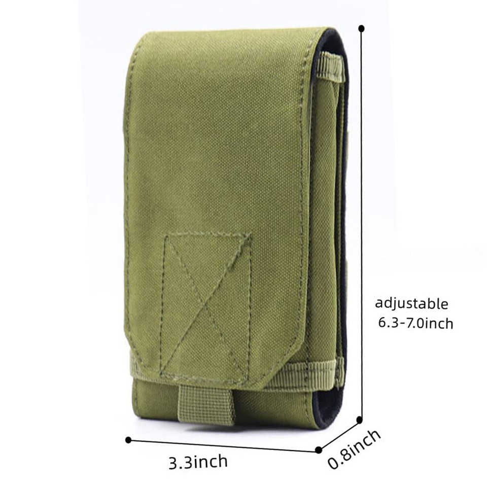 Tactical Molle Cell Phone Case with Belt Clip Loop Holster Pouch Carry ...