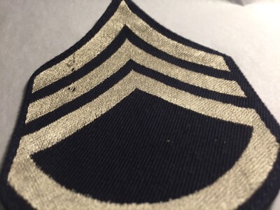 US Army - Staff Sergeant Chevron / Patch (1 pc) WW2 (silver / Black) | eBay