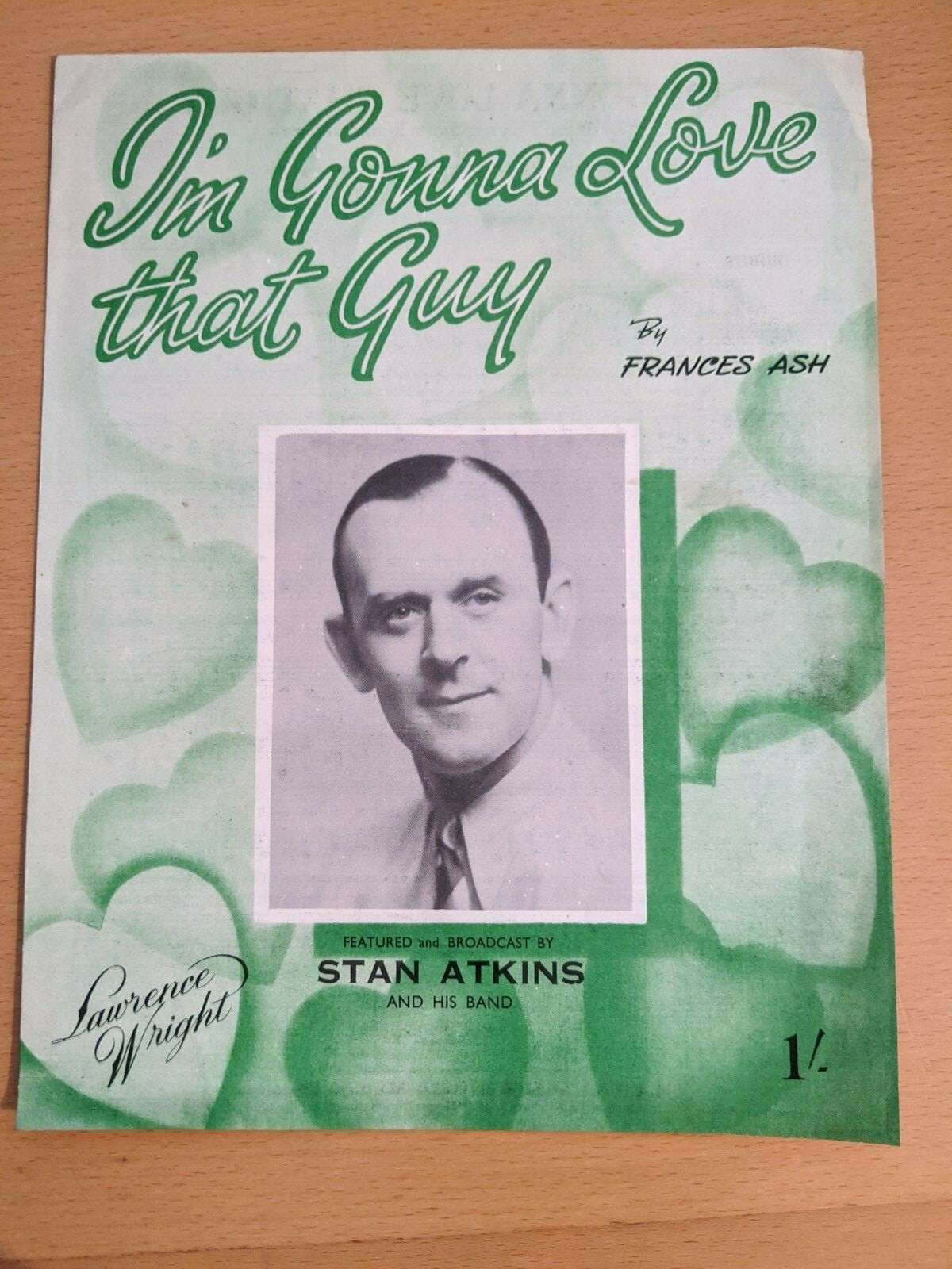 Vintage Sheet Music - I'm Gonna Love That Guy - Stan Atkins - Frances ...
