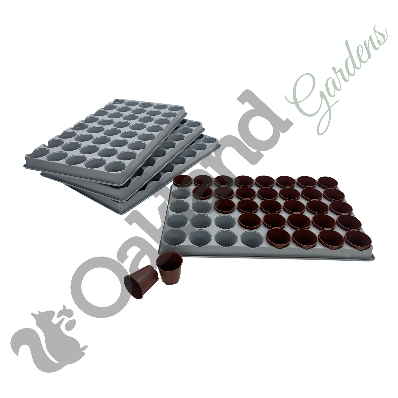 6cm Plant Pots With Carry Trays Transport Market Round Nursery Pot Tray ...