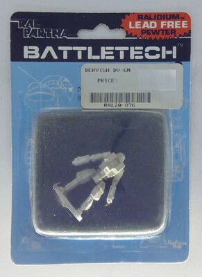 Ral Partha Battletech Miniature 20-876 Dervish DV-6M Unopened Blue ...