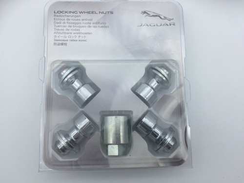 GENUINE JAGUAR XE XF F-TYPE XJ LOCKING ALLOY WHEEL NUT SET CHROME NEW ...