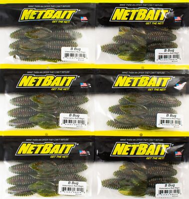 (LOT OF 6) NETBAIT B BUG 4.3" WATERMELON RED MAGIC AX9484 | eBay